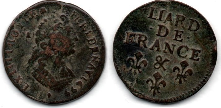 France Liard de France 1699 & Louis XIV au buste agé F | MA-Shops
