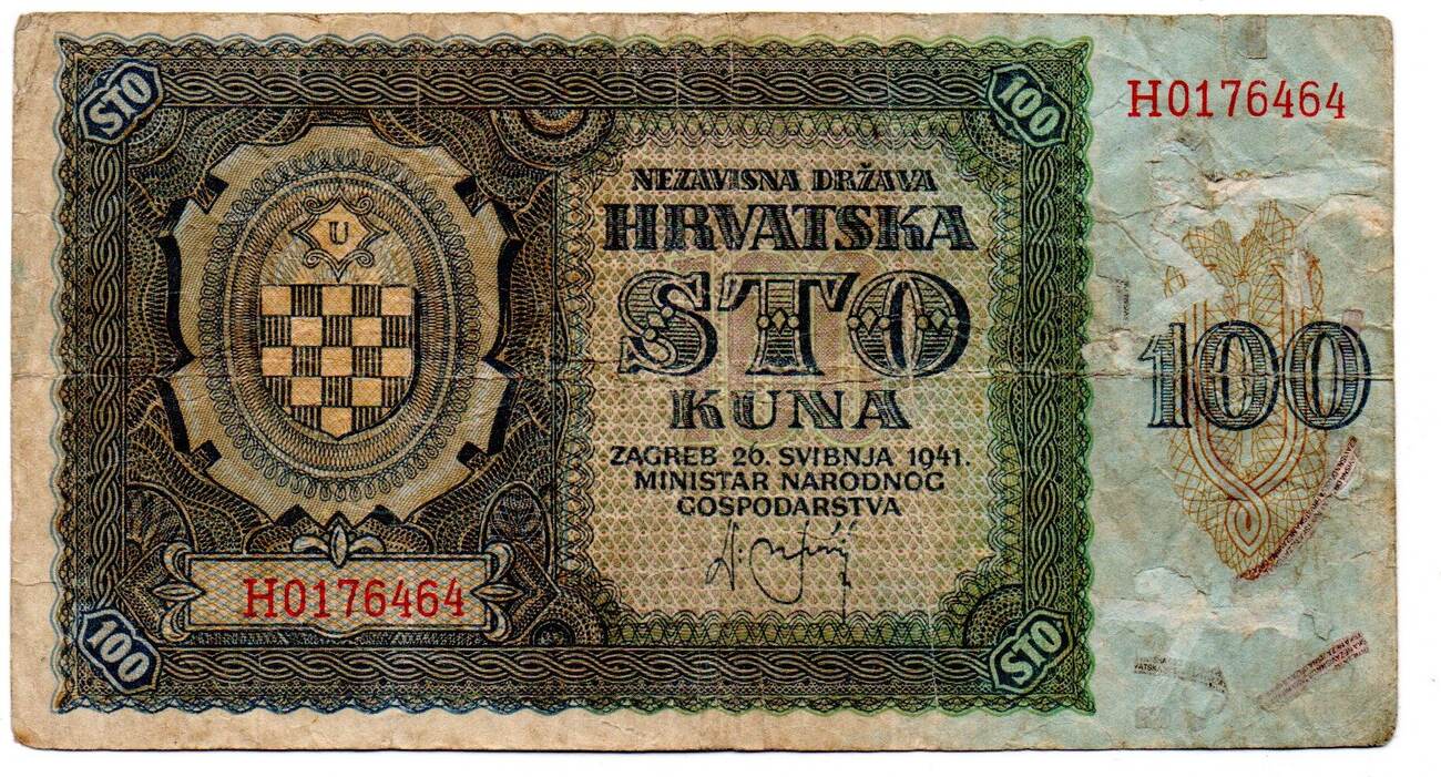 Croatie - Croatia -Kroatien 100 Kuna 28/05/1941 F | MA-Shops