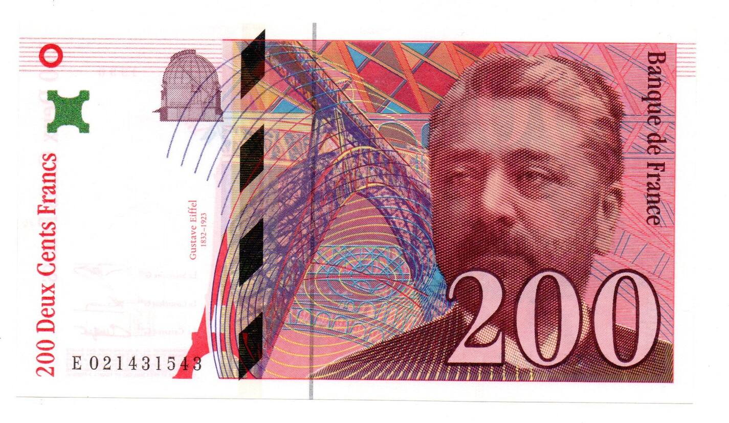 France - Frankreich 200 Francs 1996 Eiffel UNC | MA-Shops