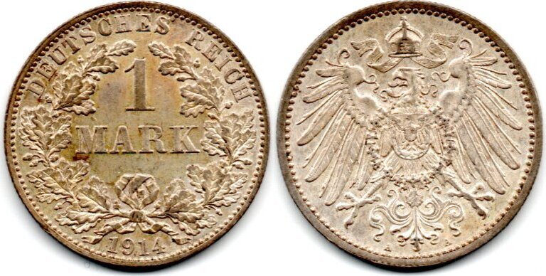 Allemagne - Deutschland - Germany 1 Mark 1914 A EF | MA-Shops