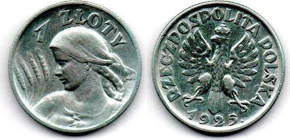 Pologne - Poland 1 Zloty 1925 République F | MA-Shops