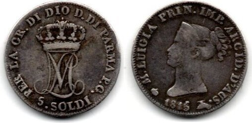 Parme 5 Soldi 1815 F+ | MA-Shops