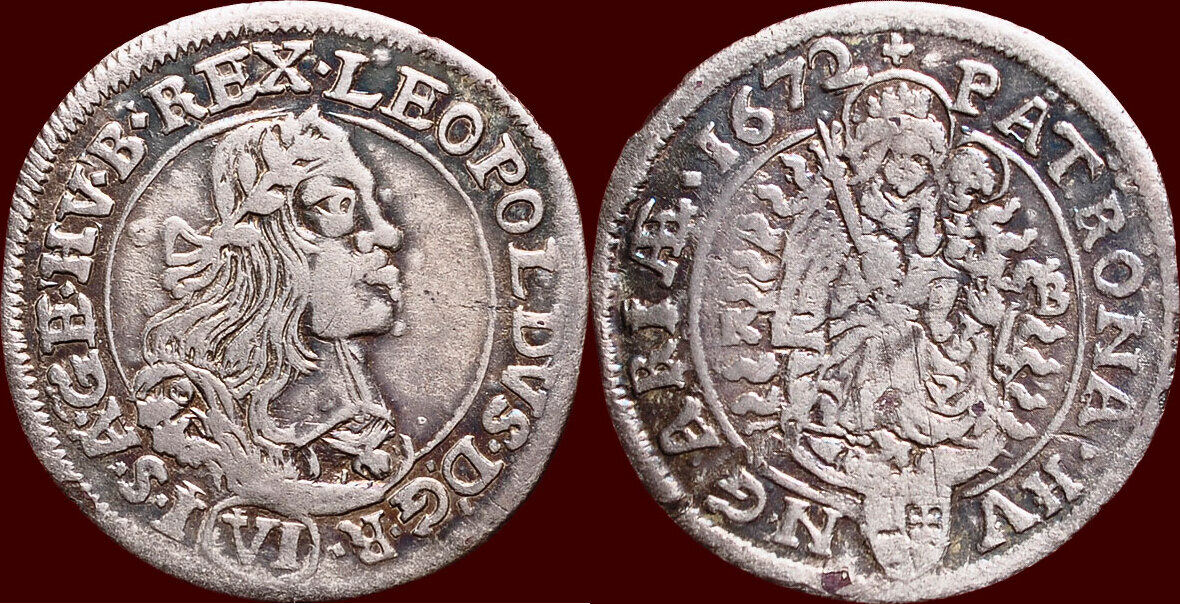 6 Kreuzer HABSBURG EMPIRE / RDR - HUNGARY - LEOPOLD I, 1657-1705 - 1672/71 KB, Kremnitz vf- à f ...