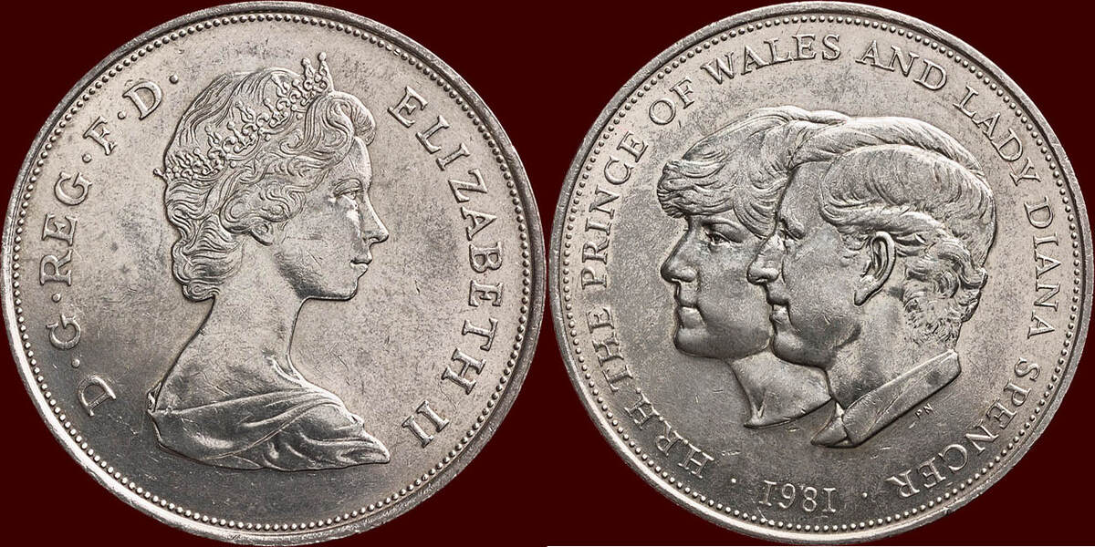 25 New Pence 1981 ENGLAND - UNITED KINGDOM - ELIZABETH II - xf- | MA-Shops