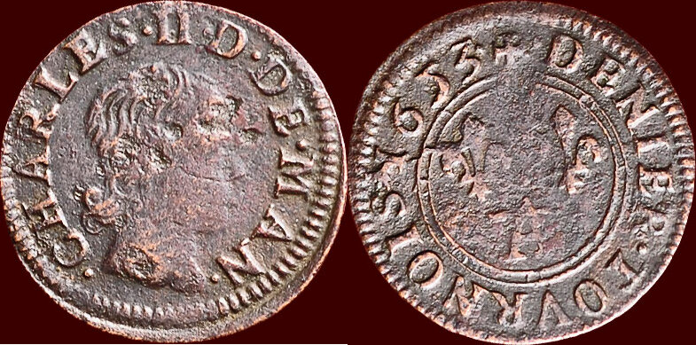 Denier FRANCE - NEVERS & RETHEL - CHARLES II DE GONZAGA,1637-1659 ...