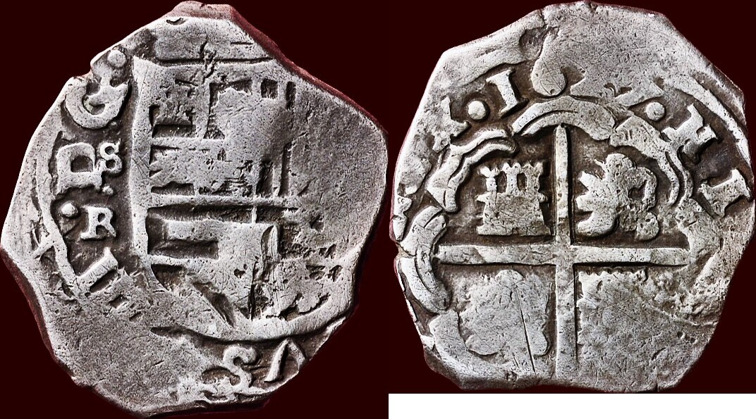 2 Reales SPAIN, KINGDOM - PHILIP IV, 1621-1665 - Cob 1627 SR, Sevilla f / vf | MA-Shops