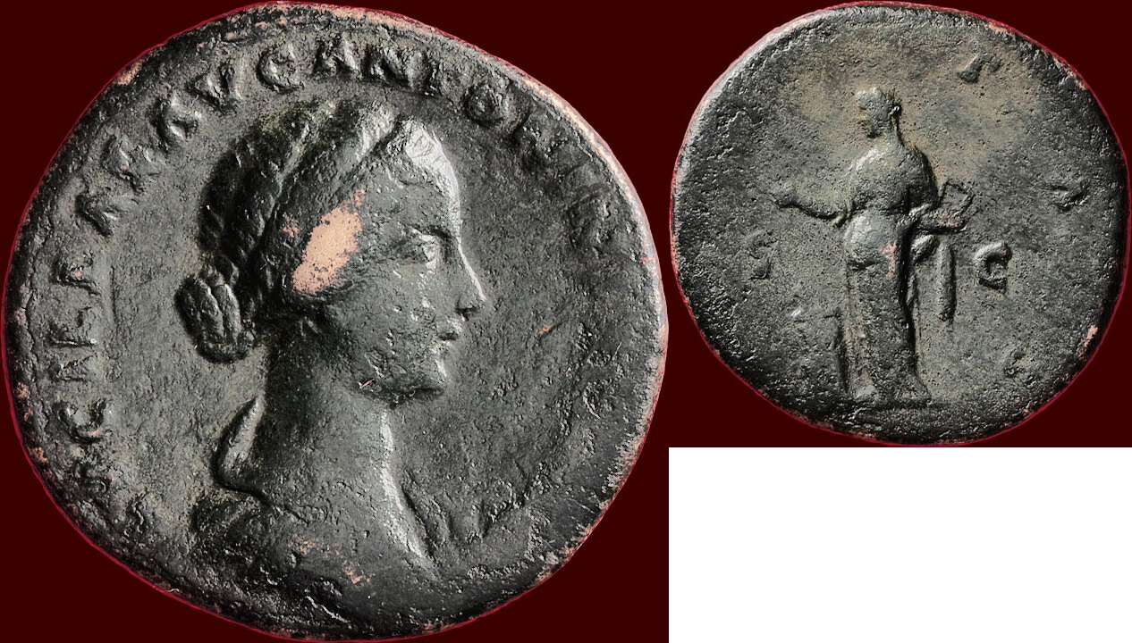 Roman Empire AE Sestertius (161-169 AD) LUCILLA, wife of Lucius Verus ...