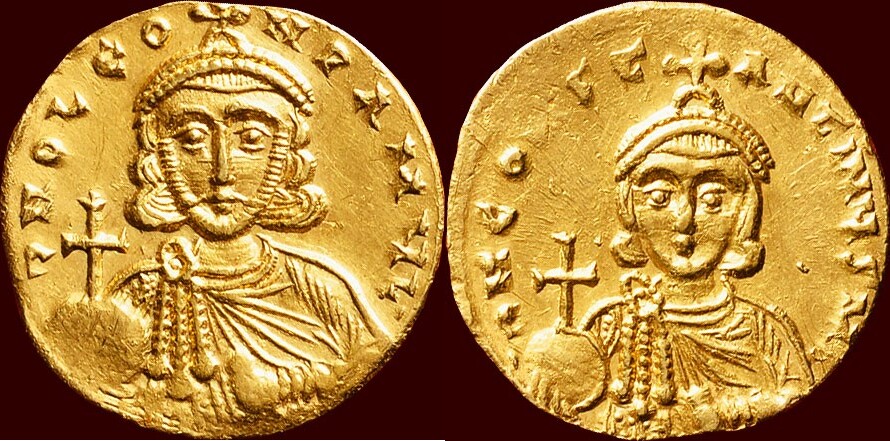 AV Solidus (720-725) BYZANTINE EMPIRE - LEO III THE ISAURIAN, 717-741 ...