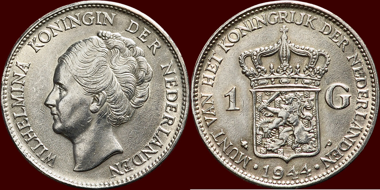 Koninkrijk der Nederlanden NEDERLAND (NETHERLANDS, KINGDOM) - WILHELMINA, 1890-1948 - 1 Gulden ...