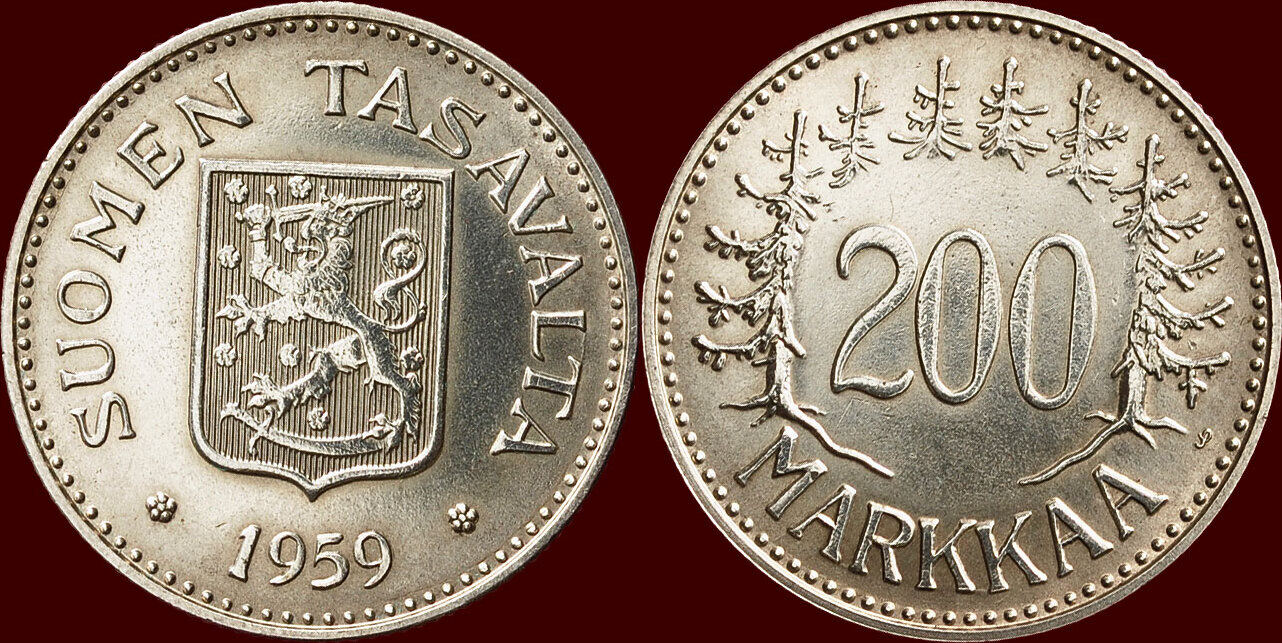 FINLAND - REPUBLIC - 200 Markkaa 1959 S 1959 S FINLAND - REPUBLIC - 200 ...