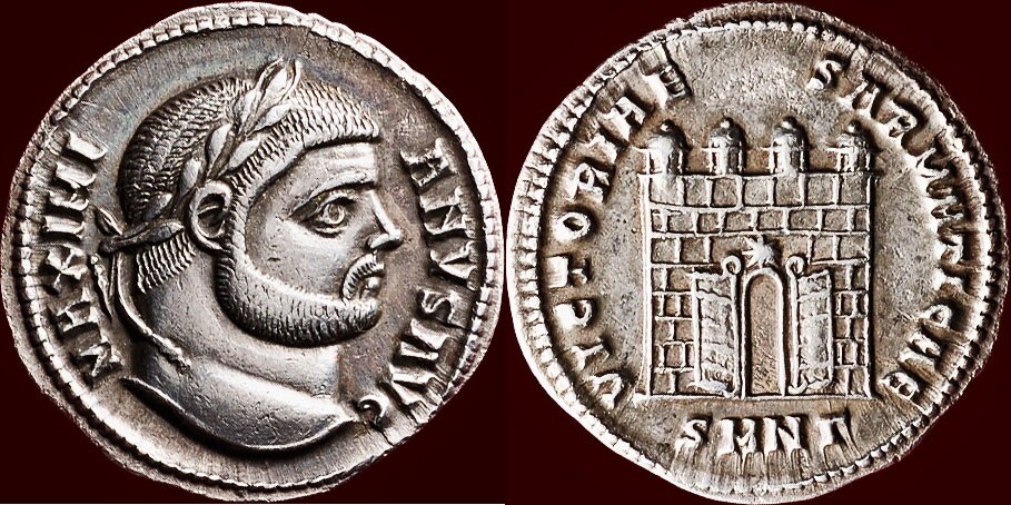 Roman Empire AR Argenteus (295-296) MAXIMIANUS HERCULIUS, FIRST REIGN ...