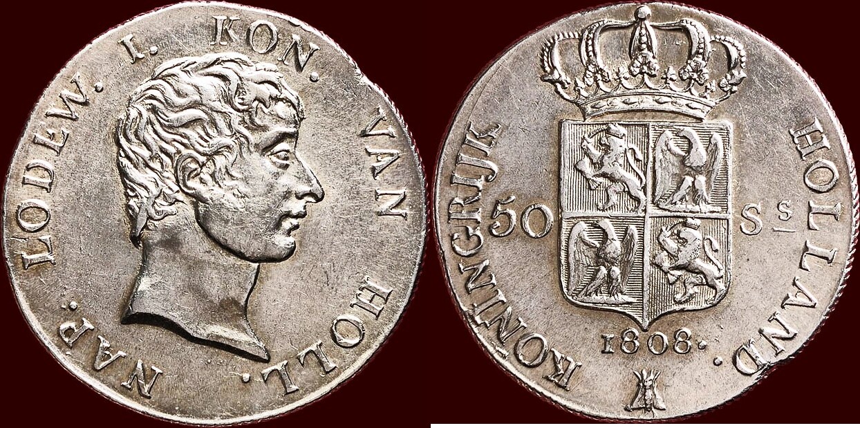 50 Stuiver NEDERLAND (NETHERLANDS; KINGDOM) - KONINKRIJK HOLLAND - LODEWIJK NAPOLEON, 1806-1810 ...