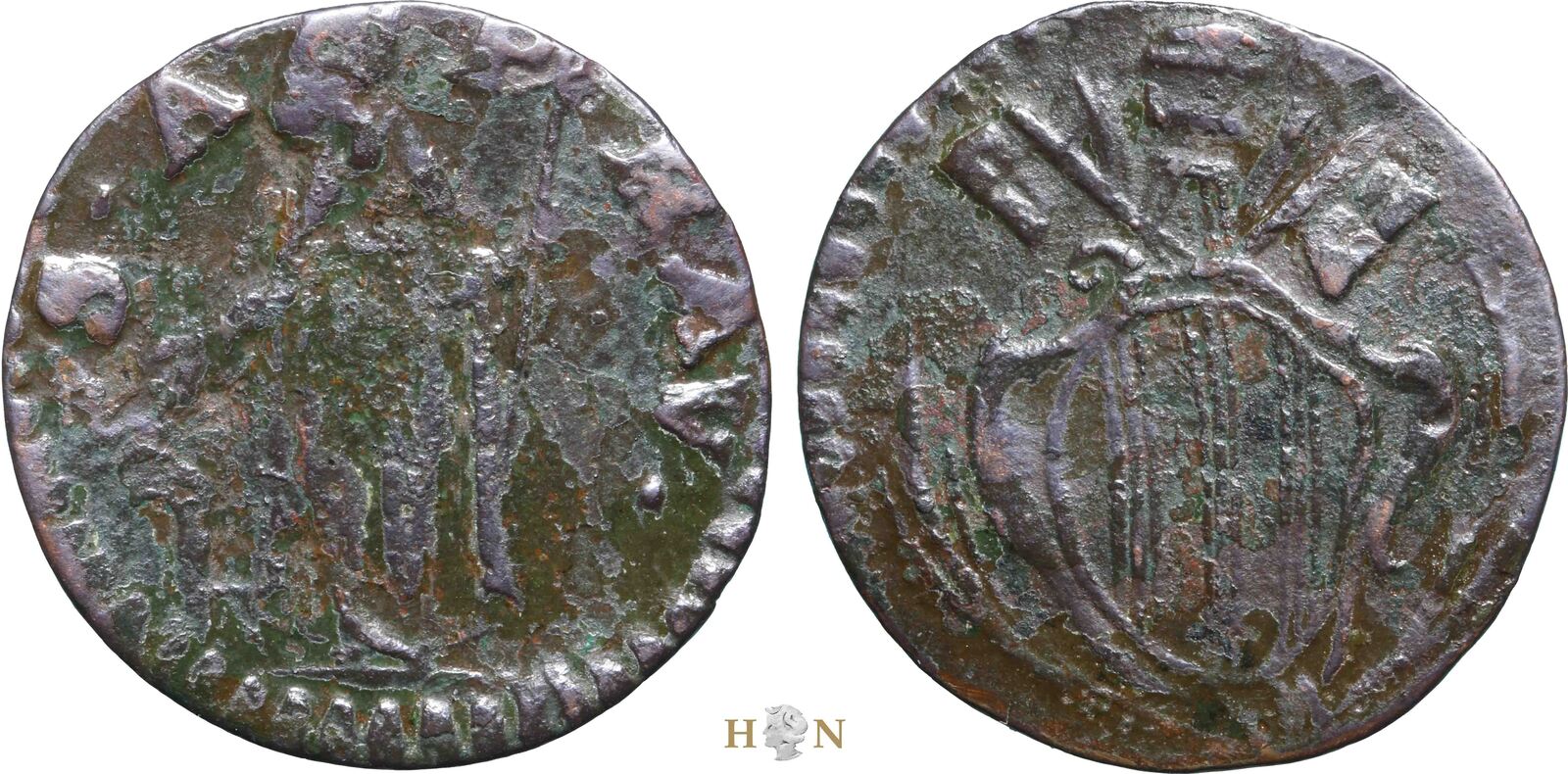 Italy quattrino (1740-1758 AD) Papal States, Ravenna, Benedict XIV ...