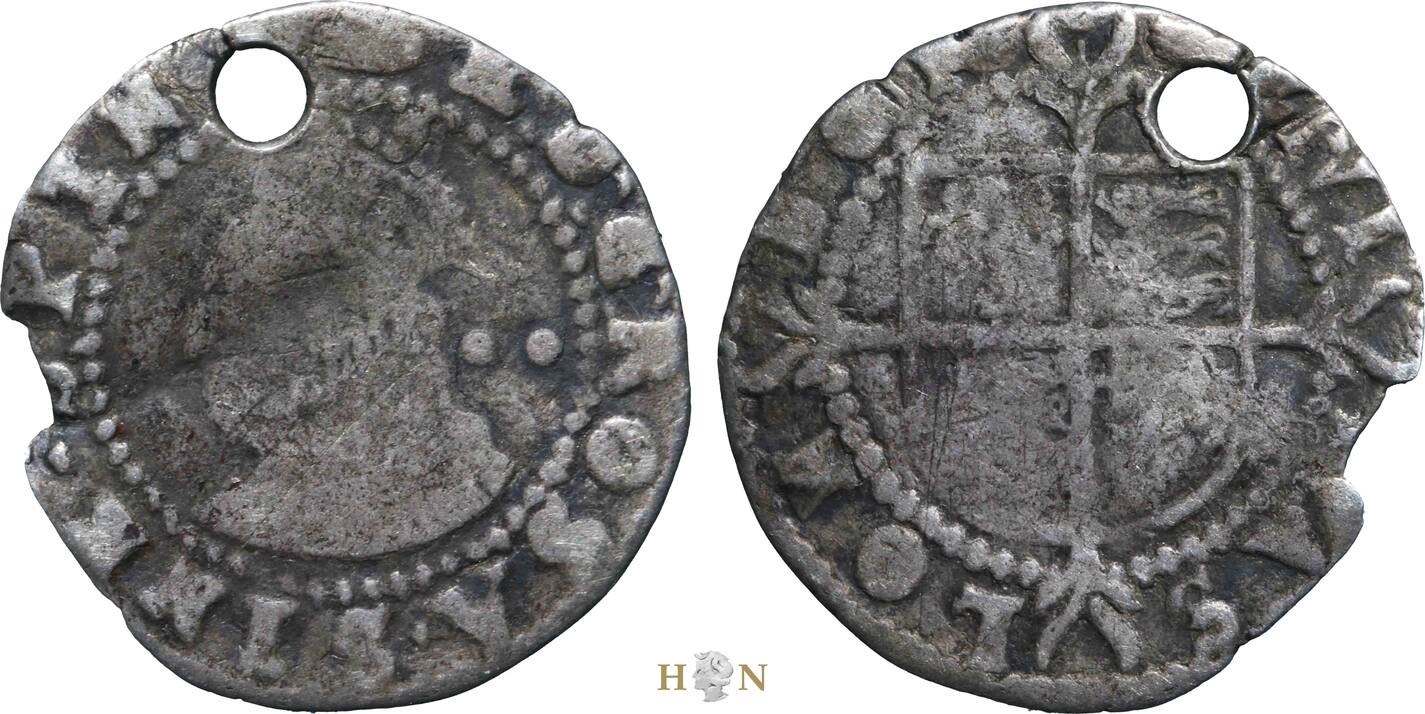 England 1/2 groat | 2 penny (1590-1592 AD) Elizabeth I (1558-1603 ...
