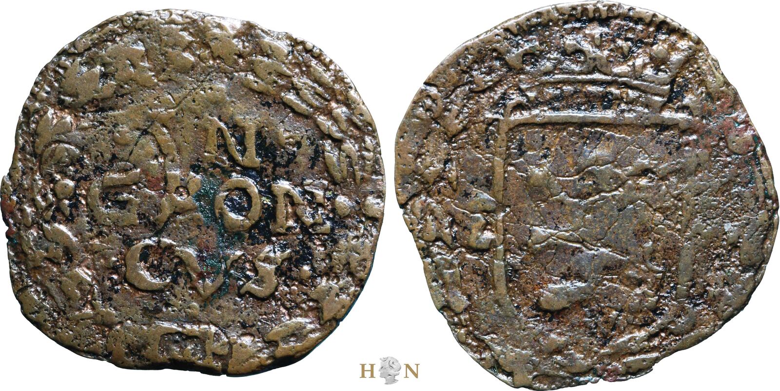 Nederland duit (1617-1662 n.Chr.) Graafschap Gronsveld, Josse ...