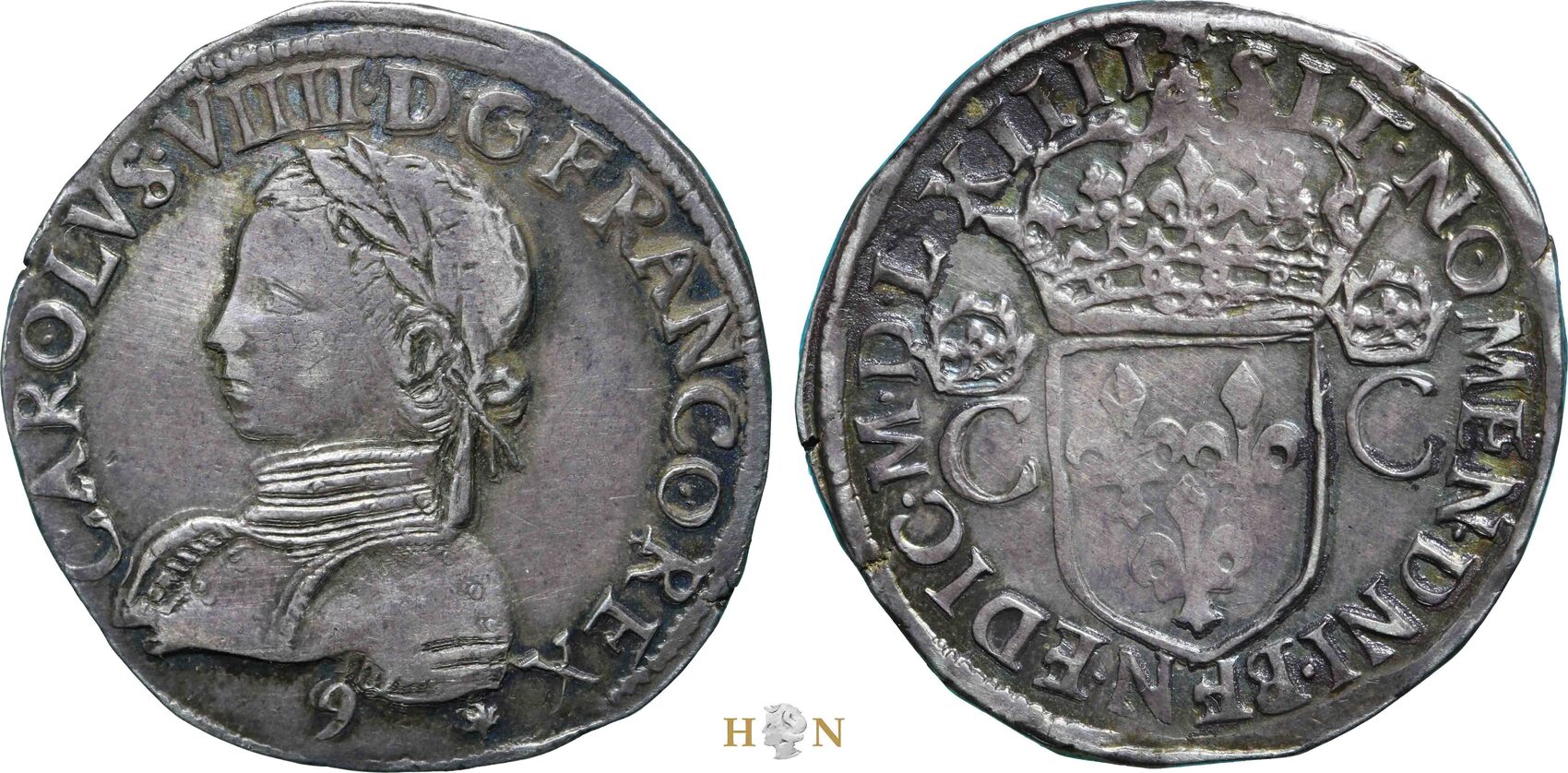 France teston 1564 AD Charles IX (1560-1574), Rennes, VF+ | MA-Shops