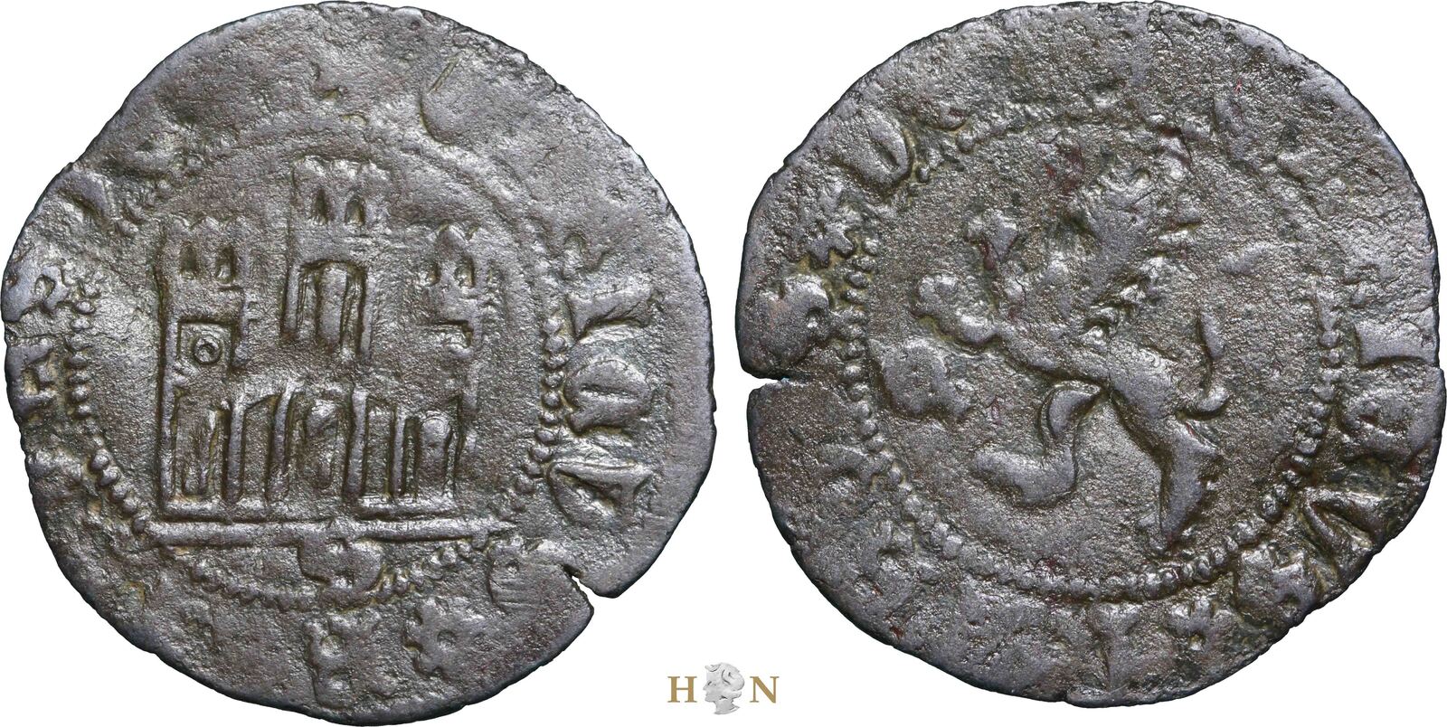 Spain | Castile and Leon maravedi (1454-1474 AD) Henry IV (1454-1474 ...