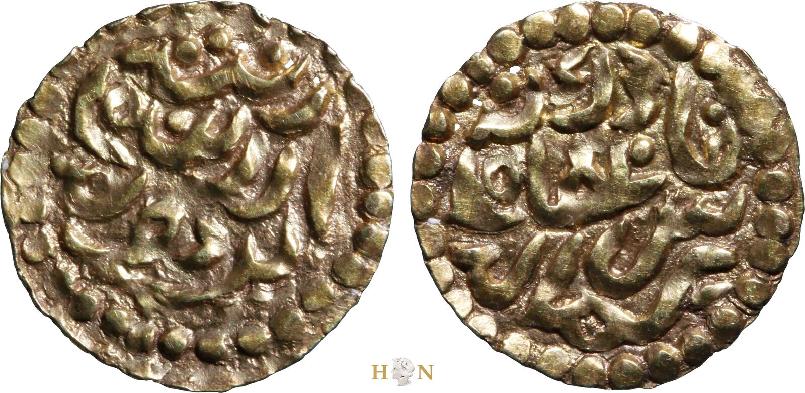 Indonesia | Sumatra | Sultana of Ache gold kupang (1678-1688 AD) Inayat ...