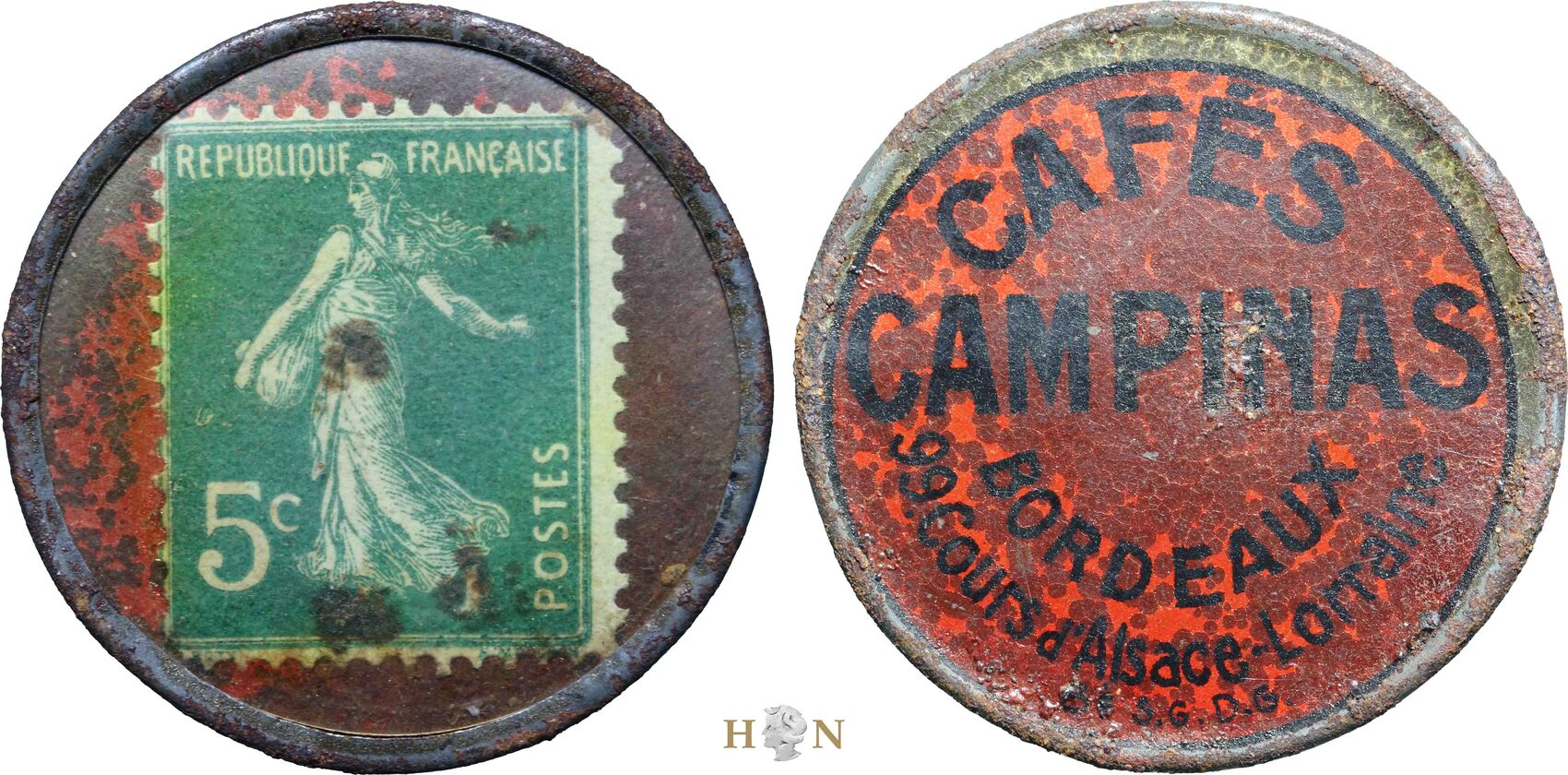 France stamp 5 centimes 1920-1923 AD Bordeaux, VF- | MA-Shops