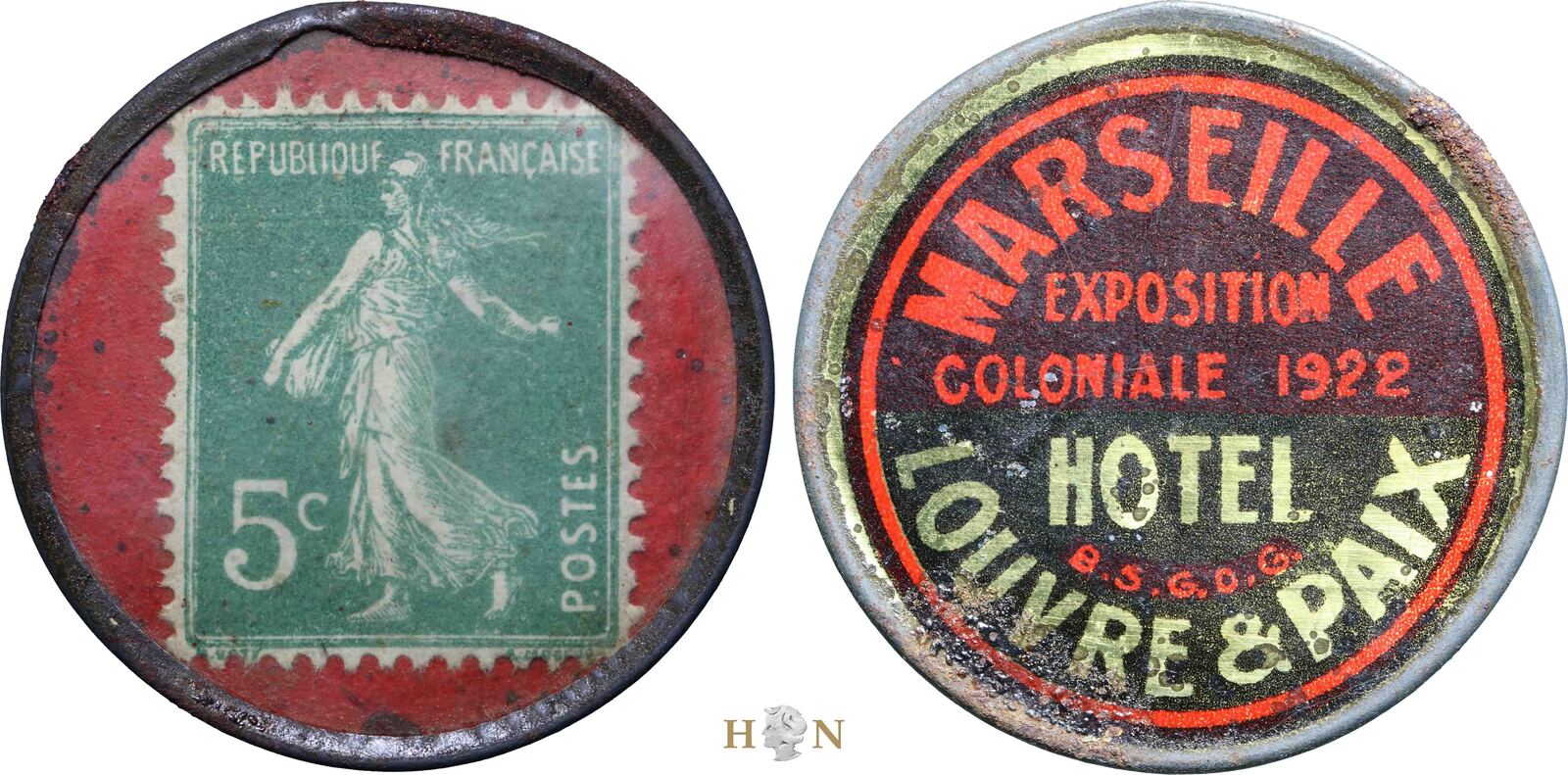 France stamp 5 centimes 1920-1923 AD Marseille, VF- | MA-Shops