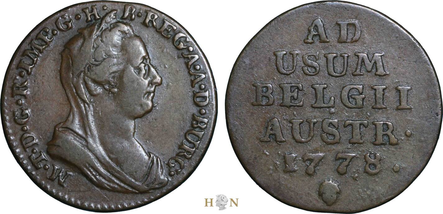 België liard | oord 1778 n.Chr. Oostenrijkse Nederlanden, Maria ...