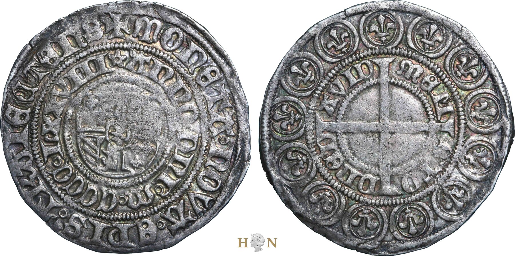 Nederland jager van 1 2/3 stuiver 1478 n.Chr. Bisdom Utrecht, David van ...