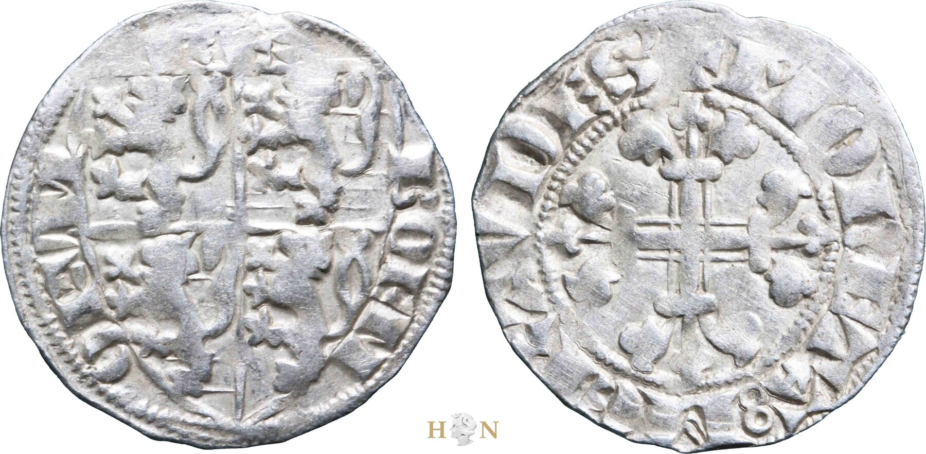 Luxembourg esterlin a l'ecu 1330-1346 AD Jean l'Aveugle (1309-1346 ...