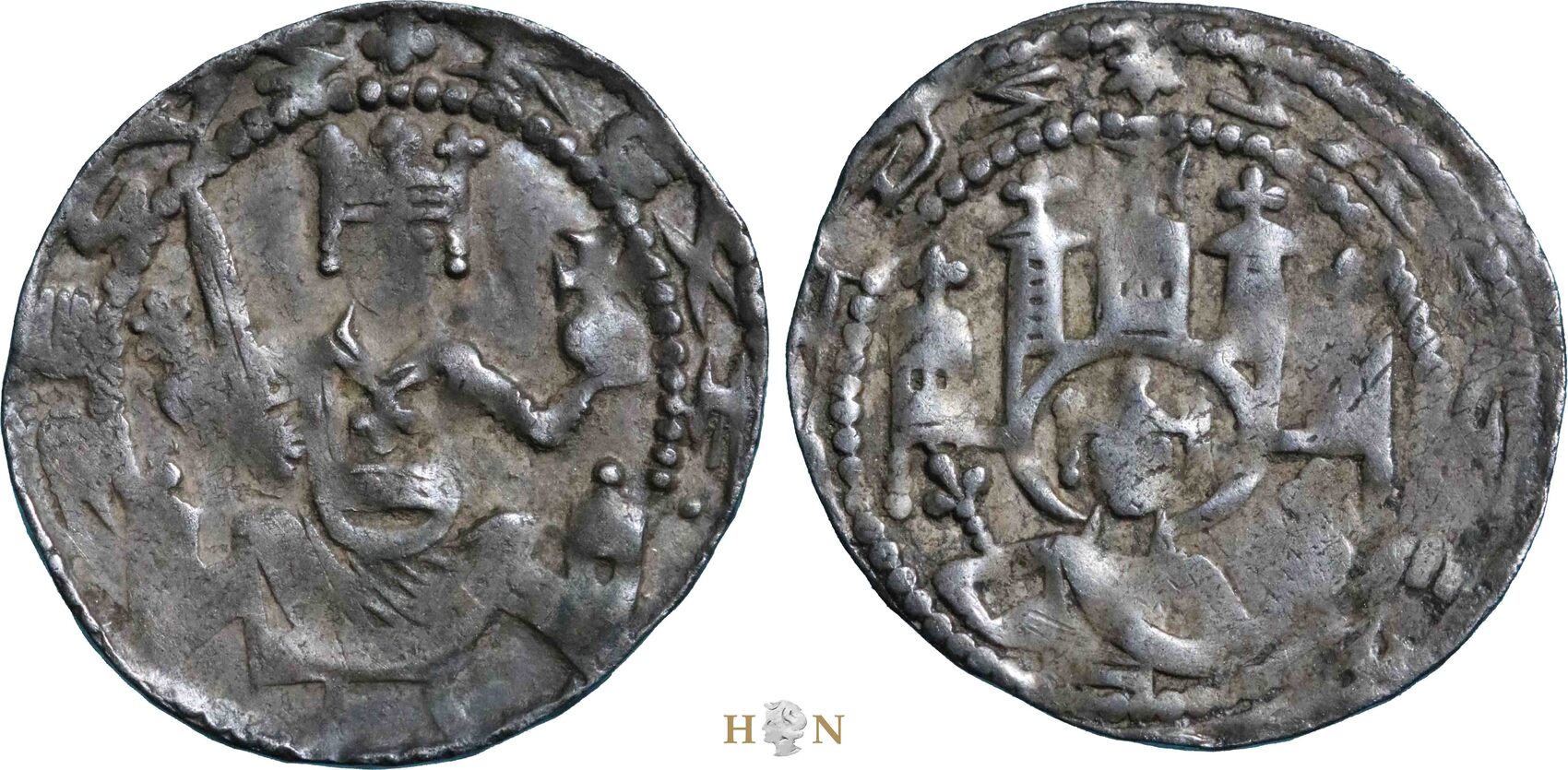 Germany Denar 1215-1250 AD City Aachen, Frederick II (1215-1250), aEF ...