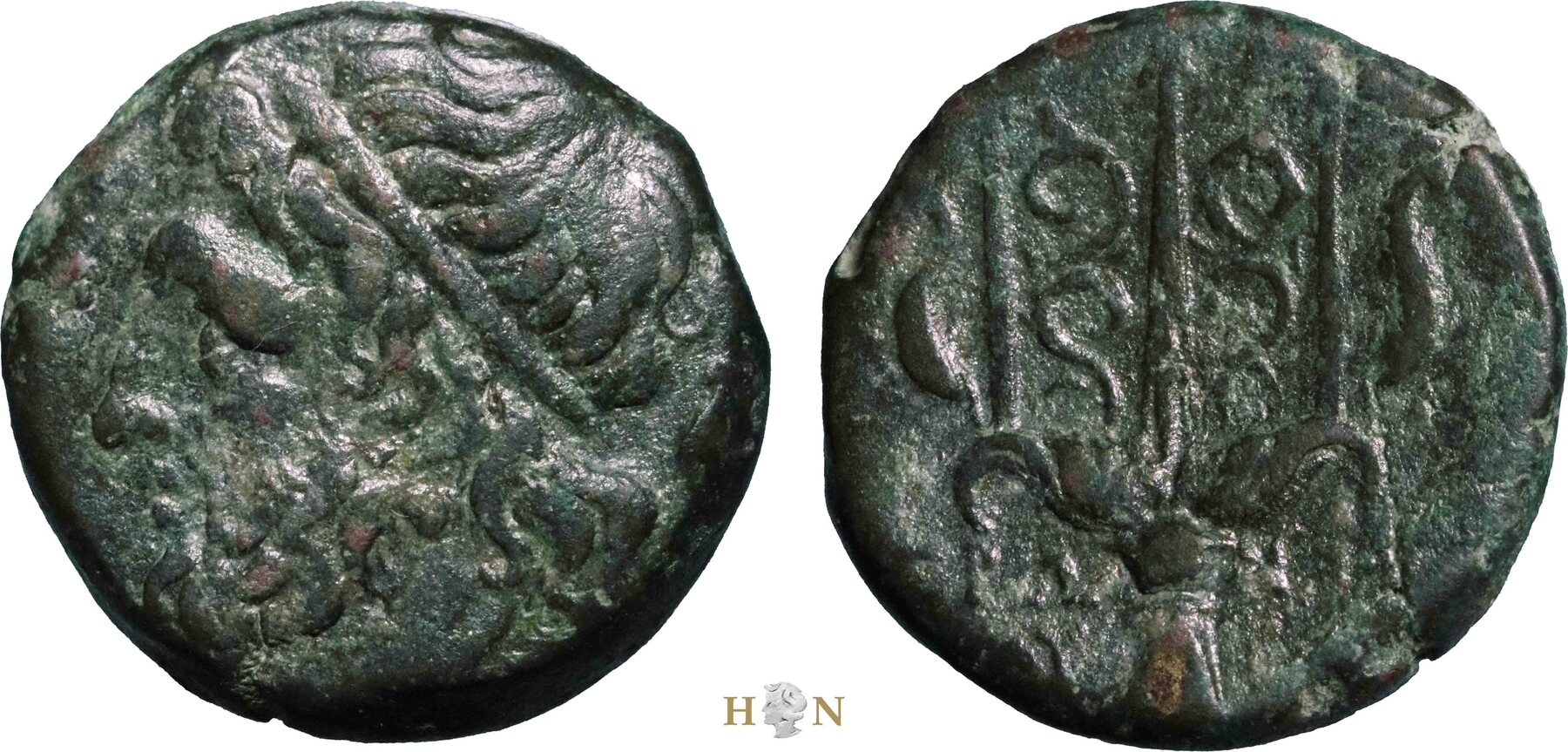 Greek AE tetras 263-218 BC Sicily, Hieron (275-215 BC), Syracuse, rare ...