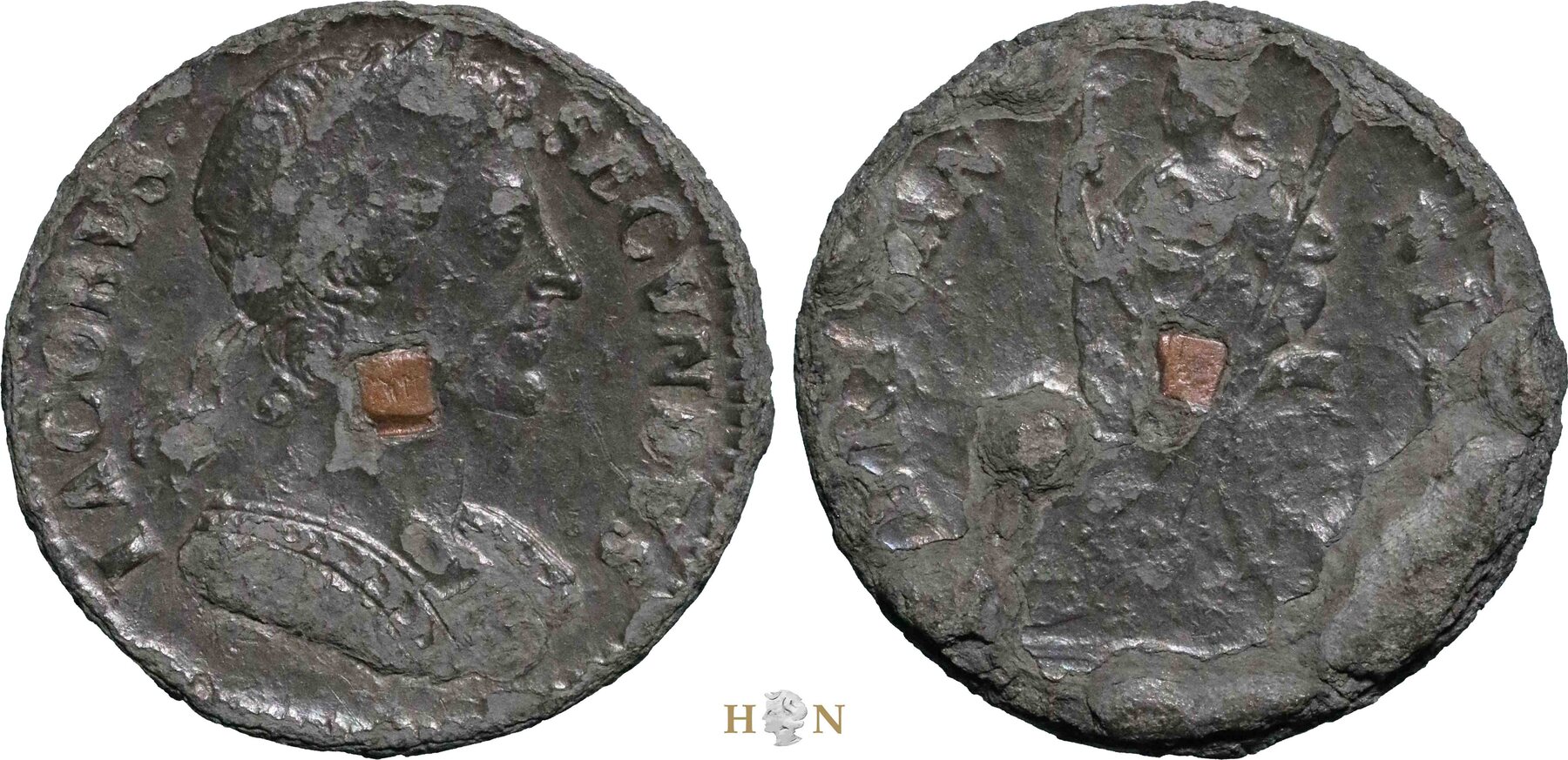 United Kingdom farthing 1684 AD Charles II (1660-1685), rare, aVF / F ...