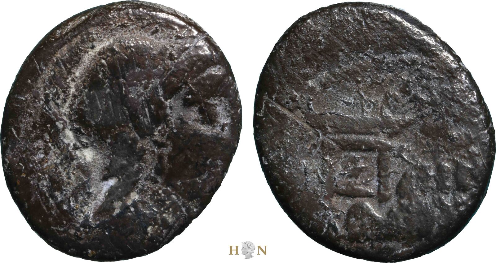 Roman Empire denarius fourré after 87 BC Roman Republic, L. Rubrius ...