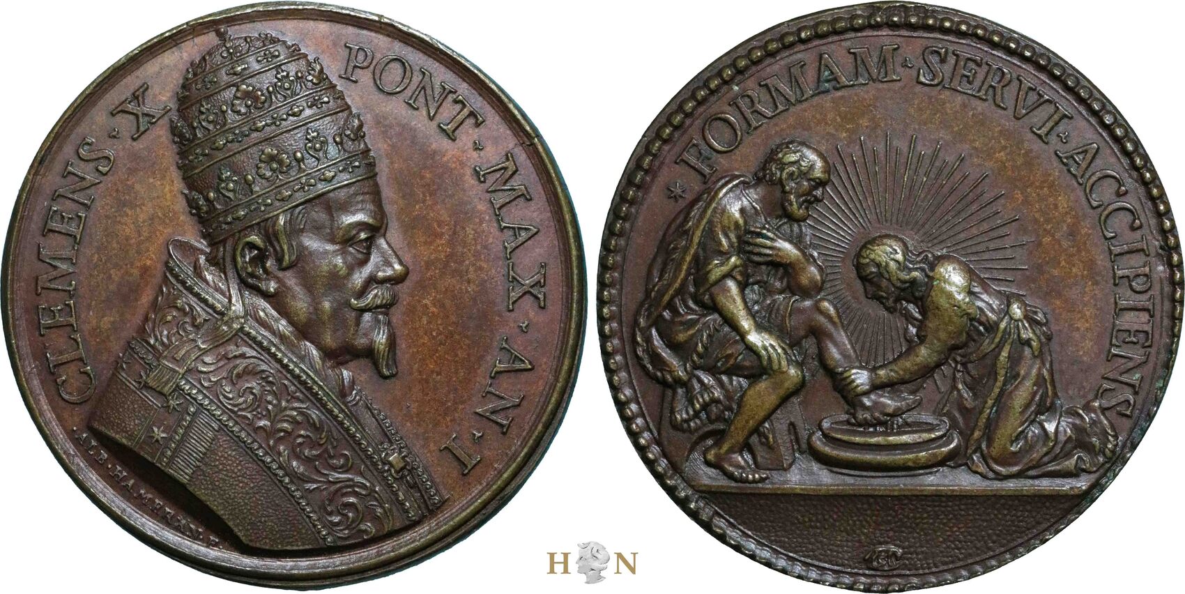 Italy | Vatican medaille | jeton 1670 AD Clement X, 1670-1676, EF+ | MA ...