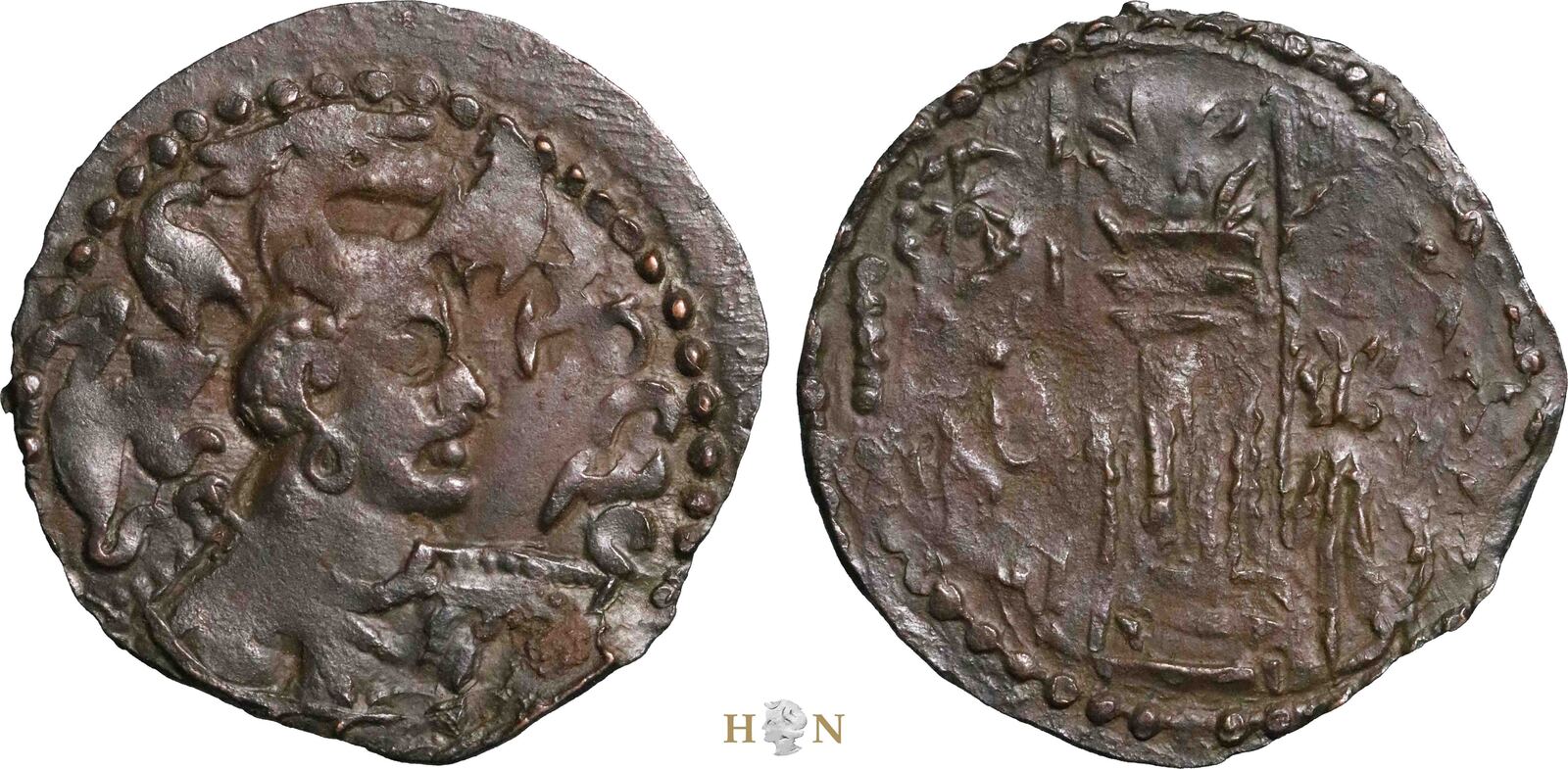 Kabul valley and Zabul AE drachm 500-600 AD Nezak Huns | Hephtalites ...