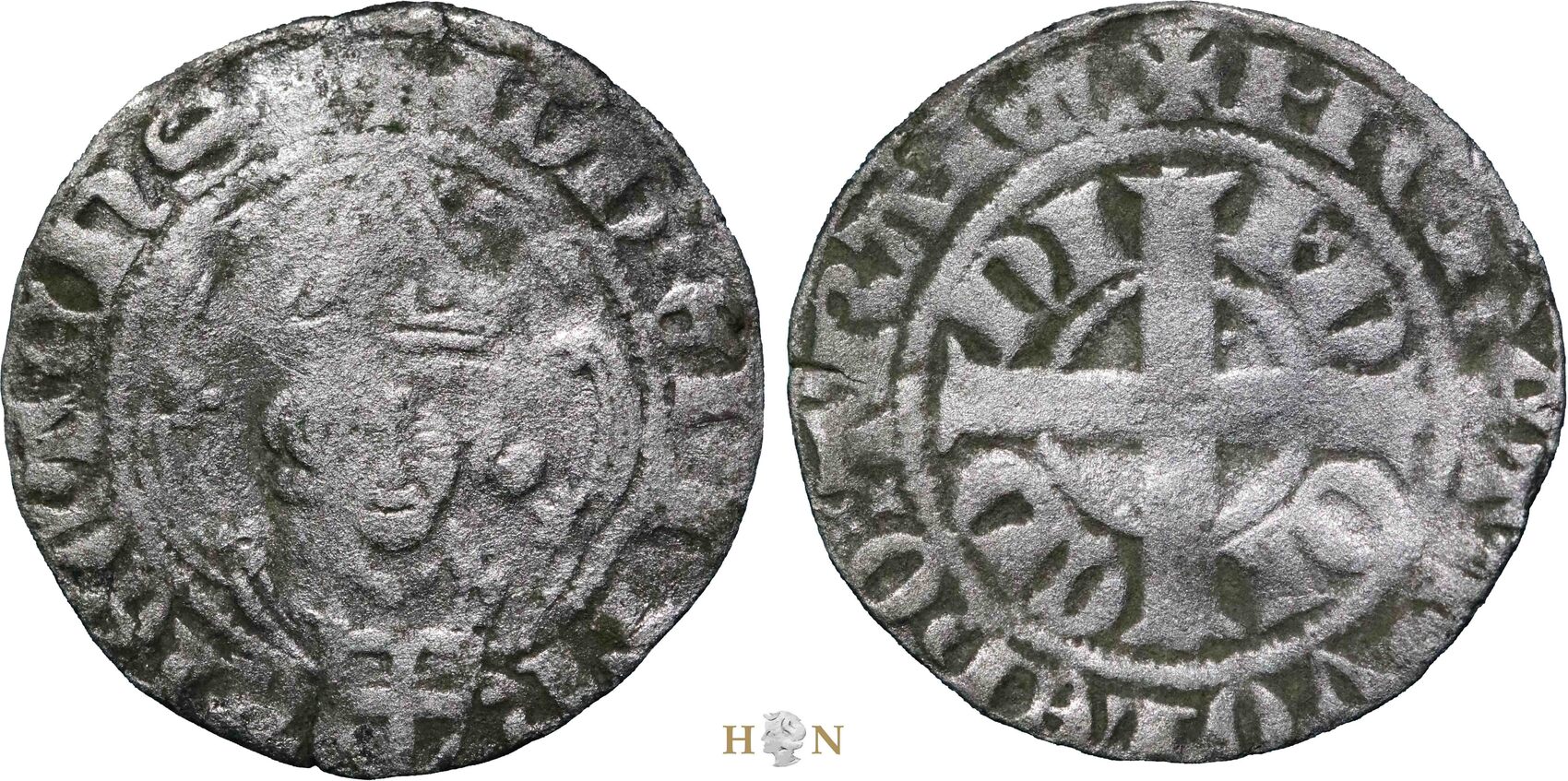 Nederland 1/2 groot (1364-1371 n.Chr.) Bisdom Utrecht, Jan van ...