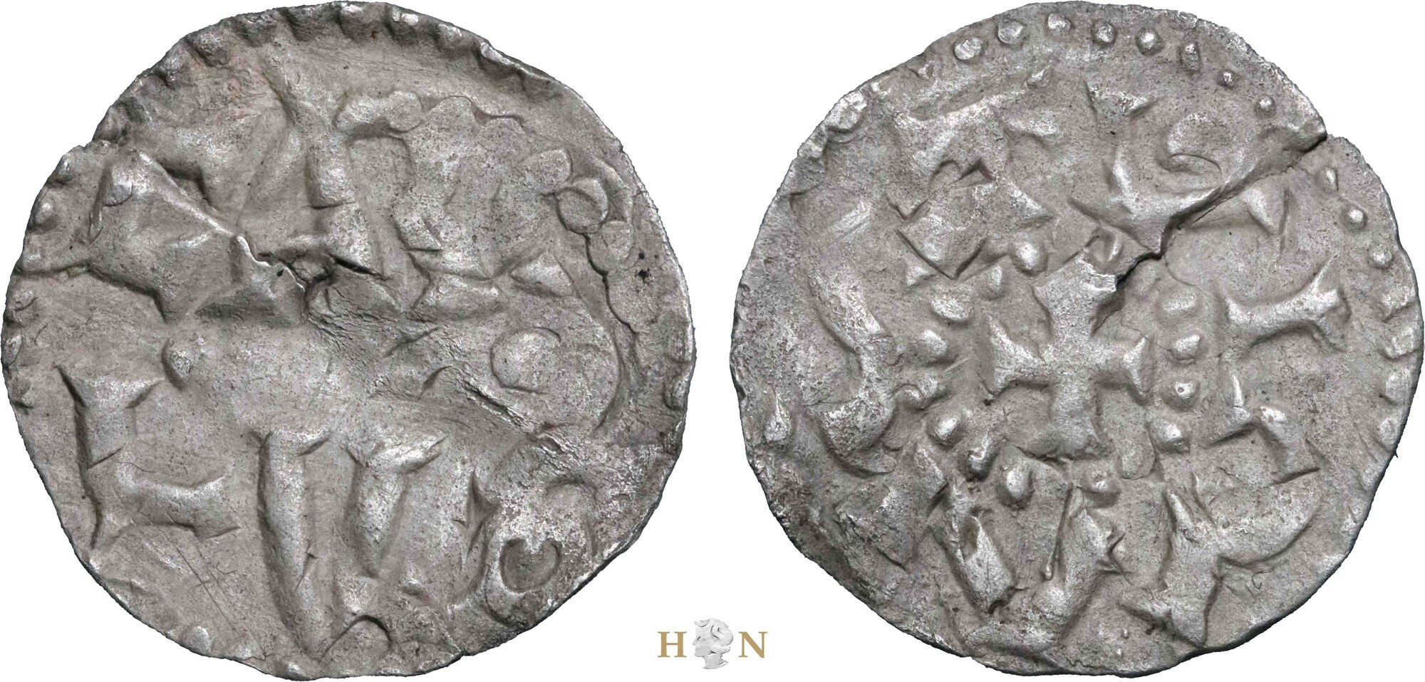 Carolingian Empire denarius | denier 771-793 AD Charlemagne (768-814 ...
