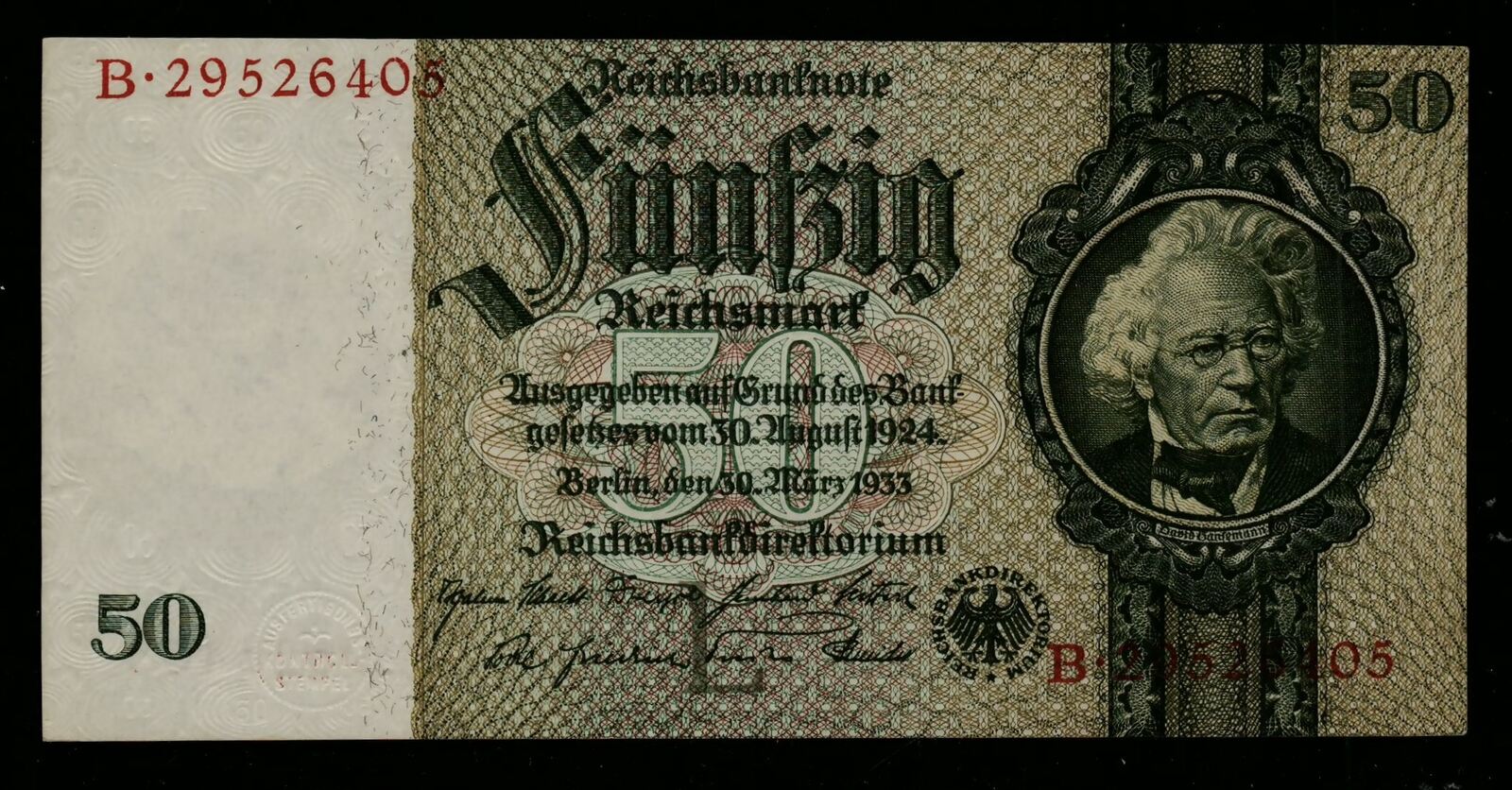 Germany 50 Reichsmark 1933 Uncirculated | MA-Shops