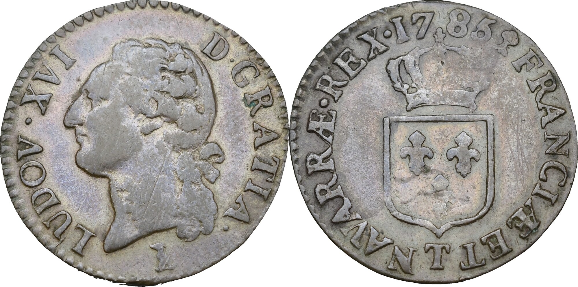 France Liard à l'écu 1785 T Louis XVI VF | MA-Shops