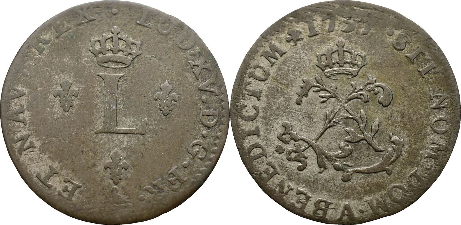 France Louis XV Double sol 1757 Paris VF | MA-Shops