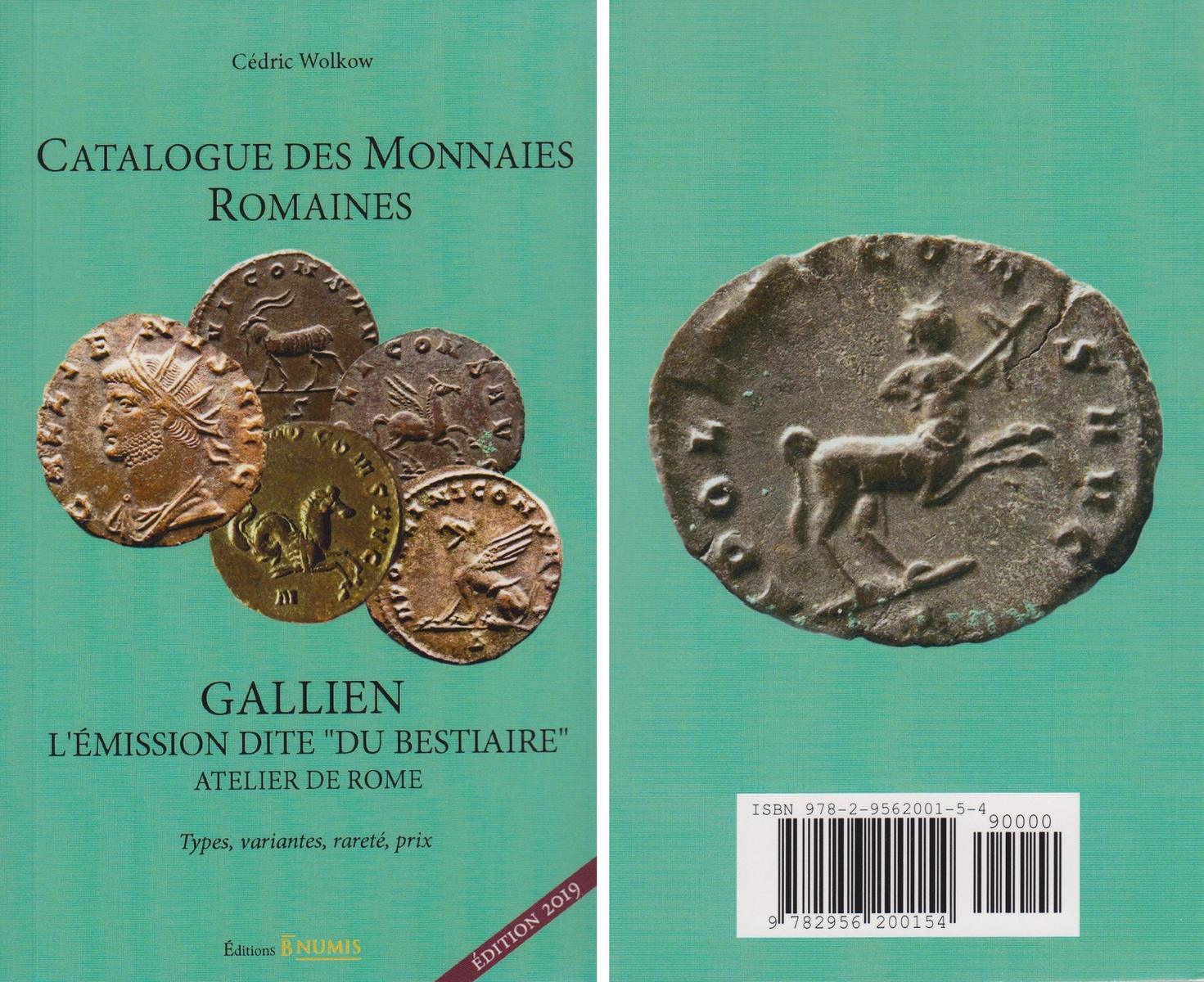 ANCIENT COINS - 2019 WOLKOW - GALLIEN L'ÉMISSION DITE DU BESTIAIRE NEU ...