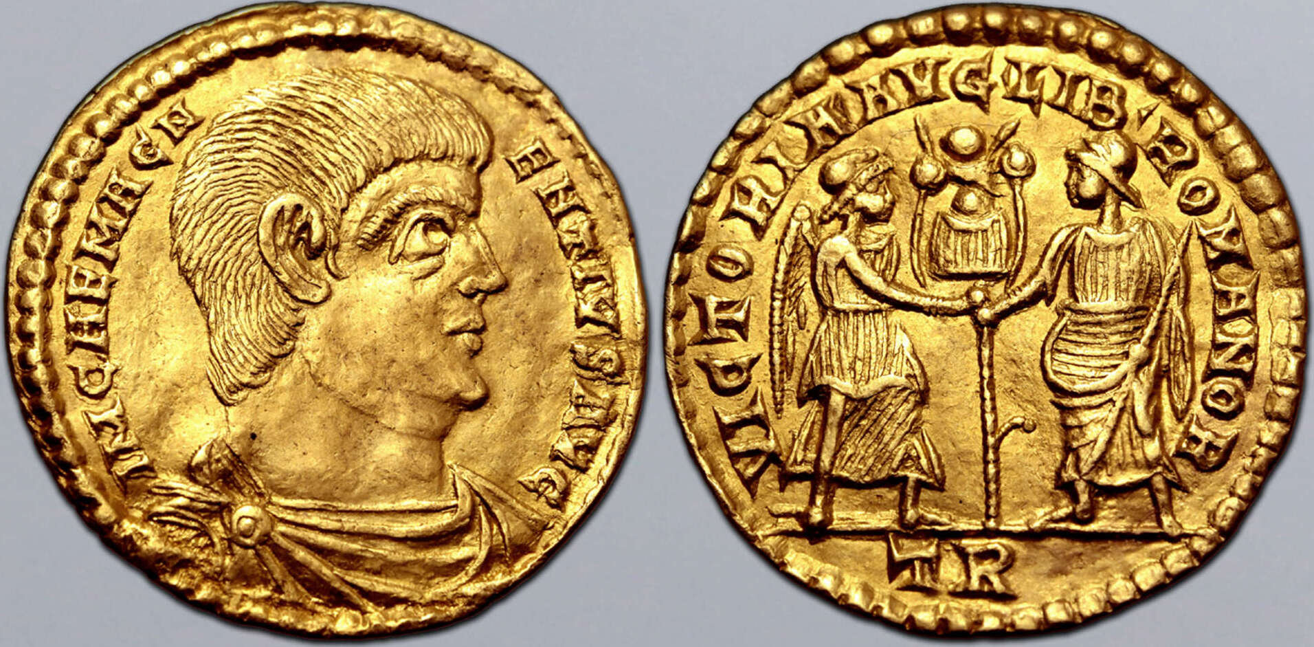 ROMAN COINS - Solidus MAGNENTIUS, 350-353 aEF | MA-Shops