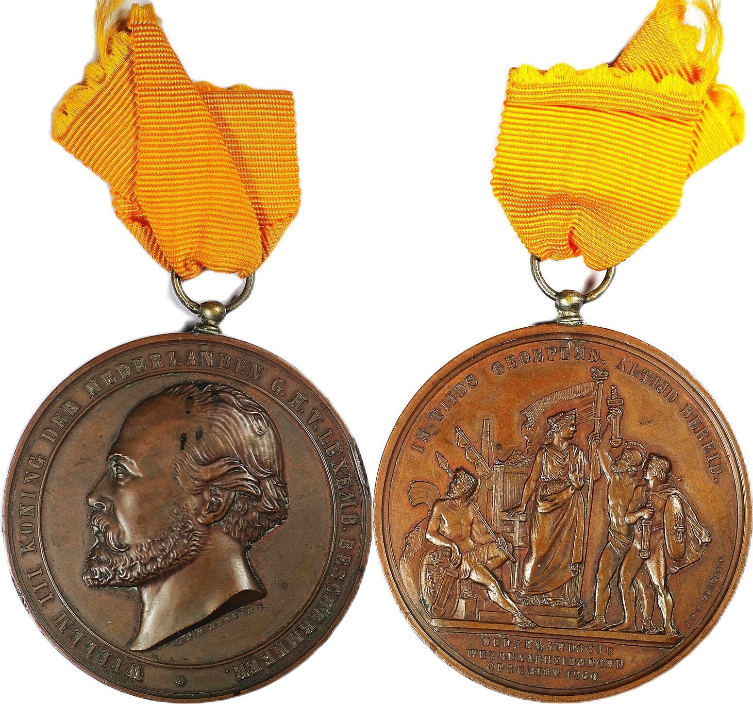 Netherlands Medal 1866 Establishment of the Dutch Defence League - By ...
