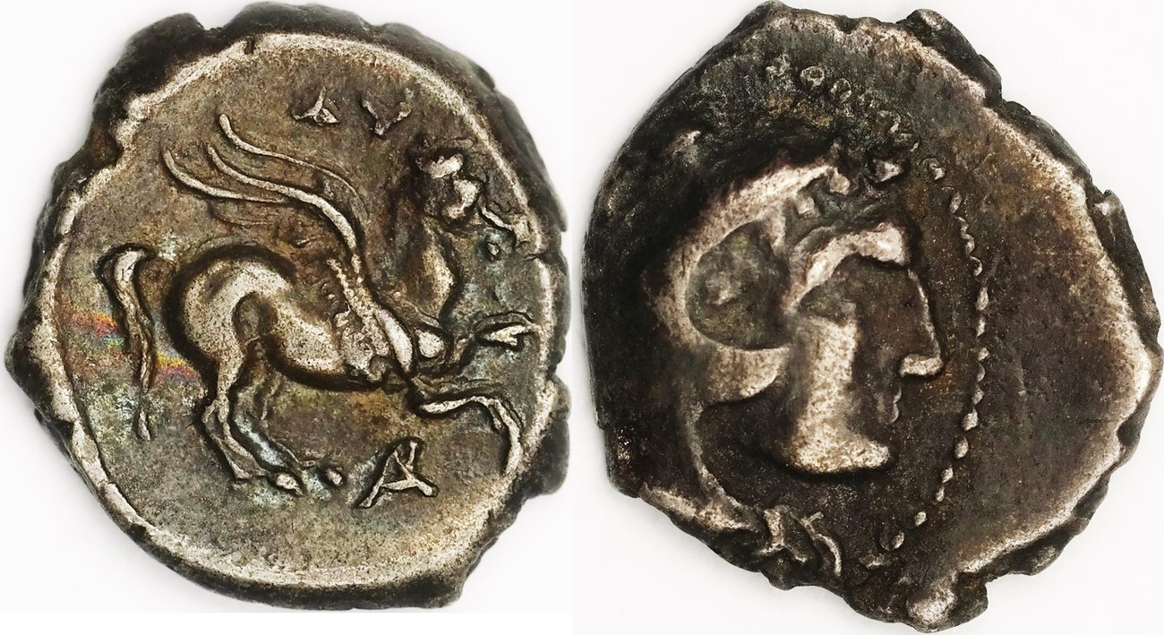 Illyria, Epidamnos-Dyrrachium. ½ Drachm. RARE F/vf+ | MA-Shops