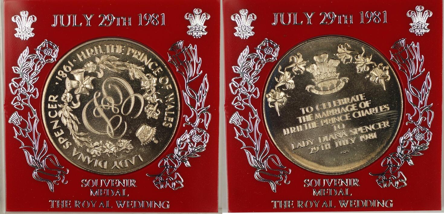 ExonumiaMedals July 29th 1981 Great Britain UK Souvenir Proof Medal The ...
