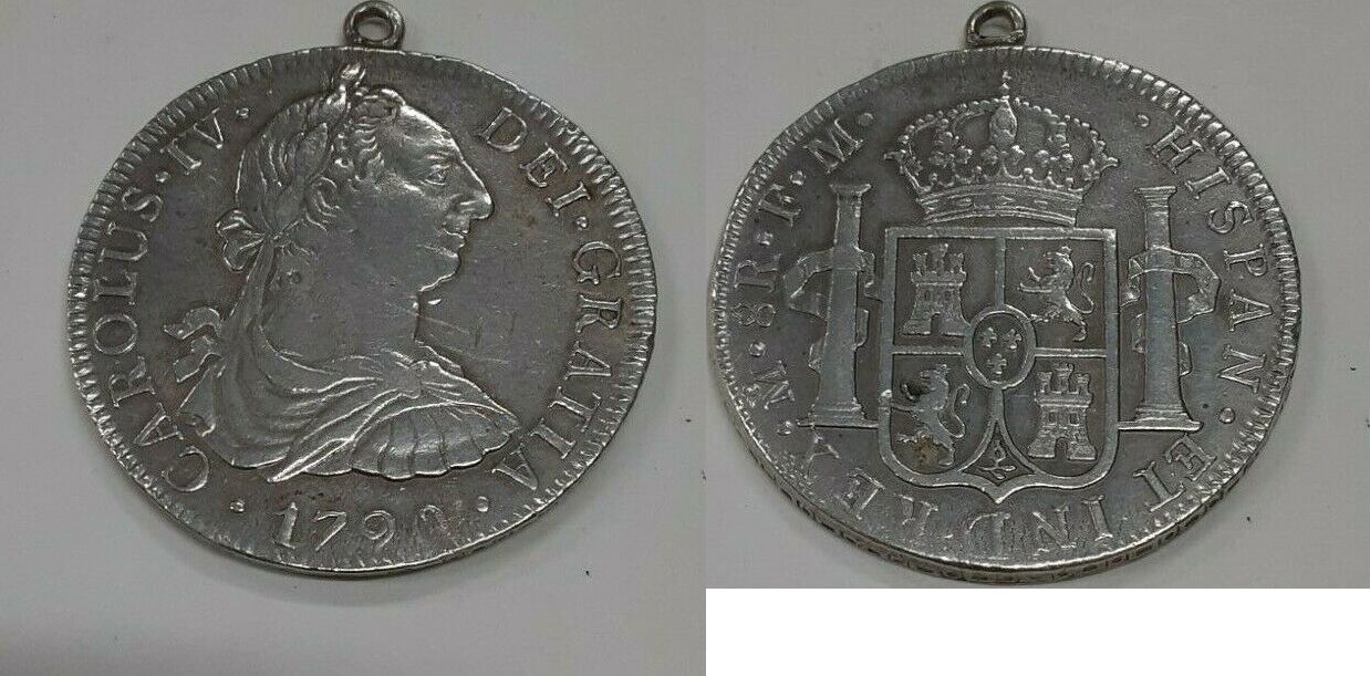 Weltmünzen 1790-Mo FM Mexico 8 Reales Silver Coin of Charles IV with ...