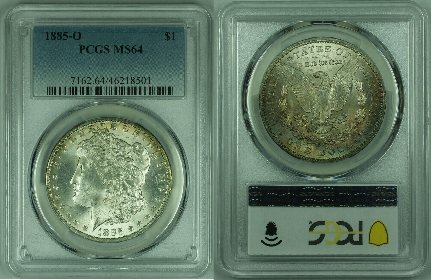 USA 1885-O Morgan Silver Dollar PCGS MS-64 W/Rim Toning (25A) PCGS MS-64 with Rim Toning | MA-Shops
