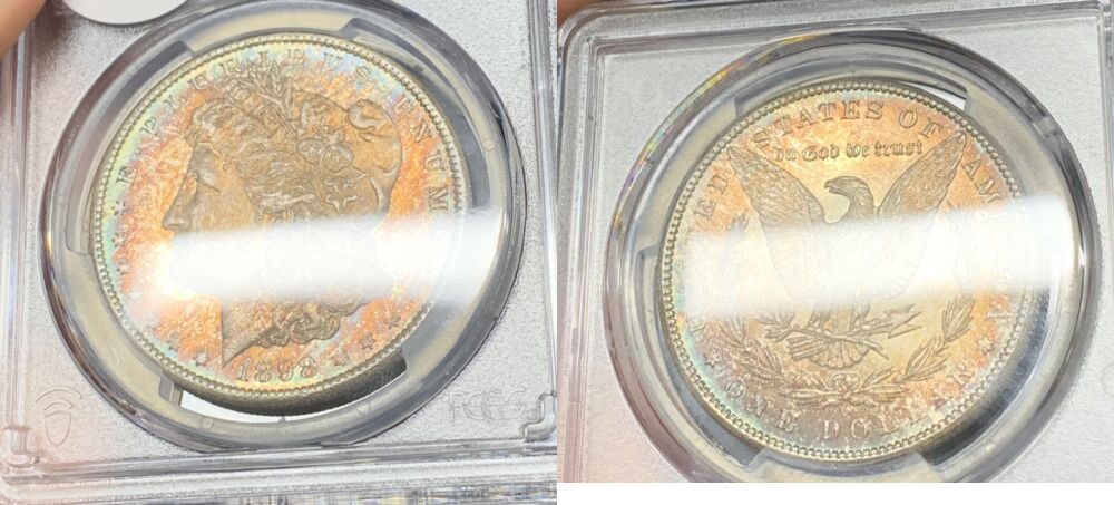 USA Dollar 1898-O Morgan Silver Toned PCGS MS 64 (8) E | MA-Shops