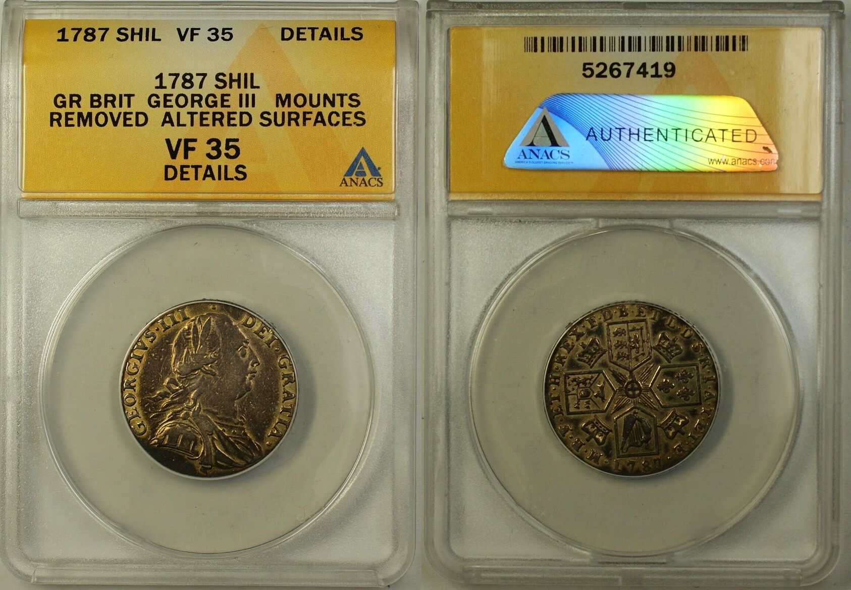 European CoinsUK (Great Britain)Sixpence 1787 Great Britain Six Pence ...
