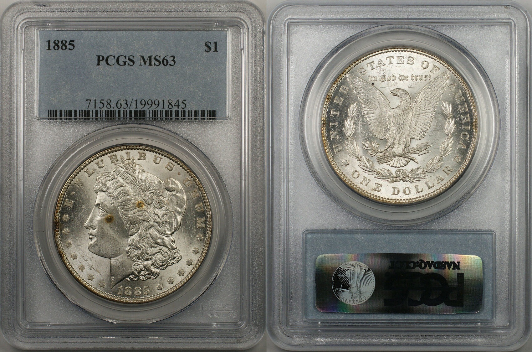 US CoinsDollarsMorgan (1878-1921) 1885 Morgan Silver Dollar Coin $1 ...