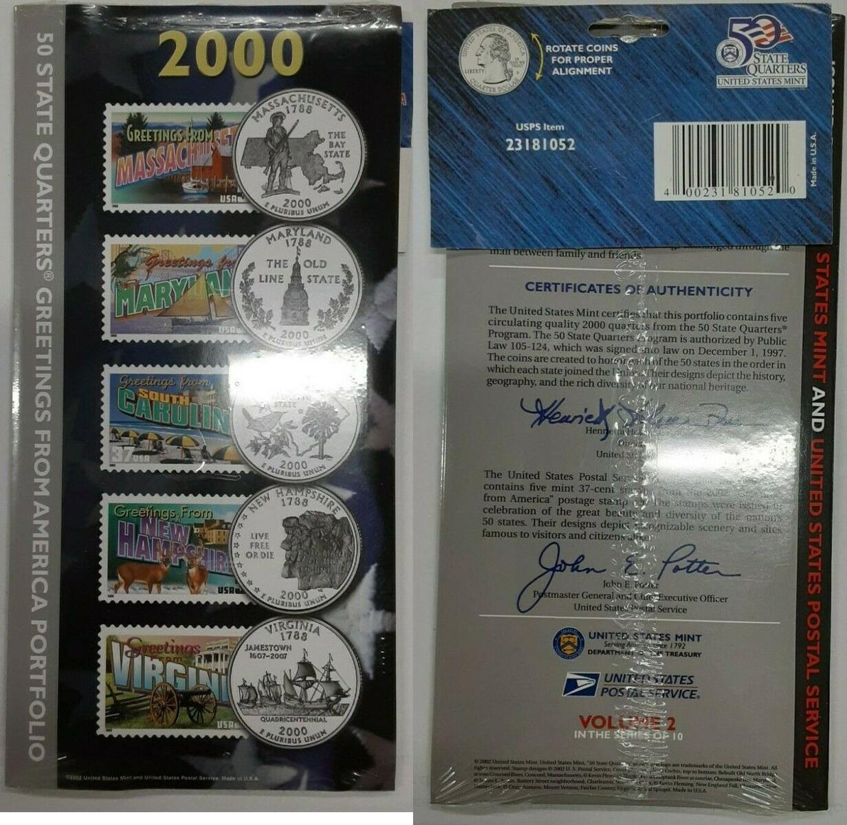 USA Complete Set of 2000 State Quarters BU Coins, Complete Set with ...