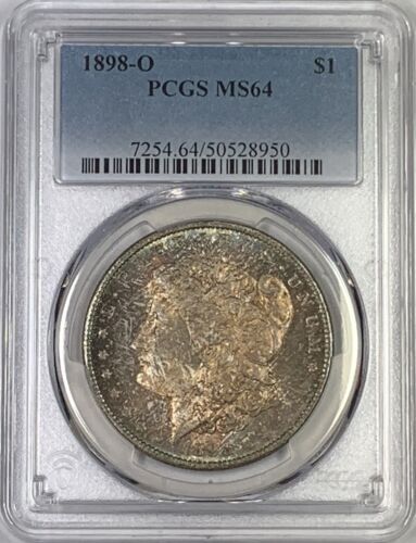 USA Dollar 1898-O Morgan Silver Toned PCGS MS 64 (8) E | MA-Shops